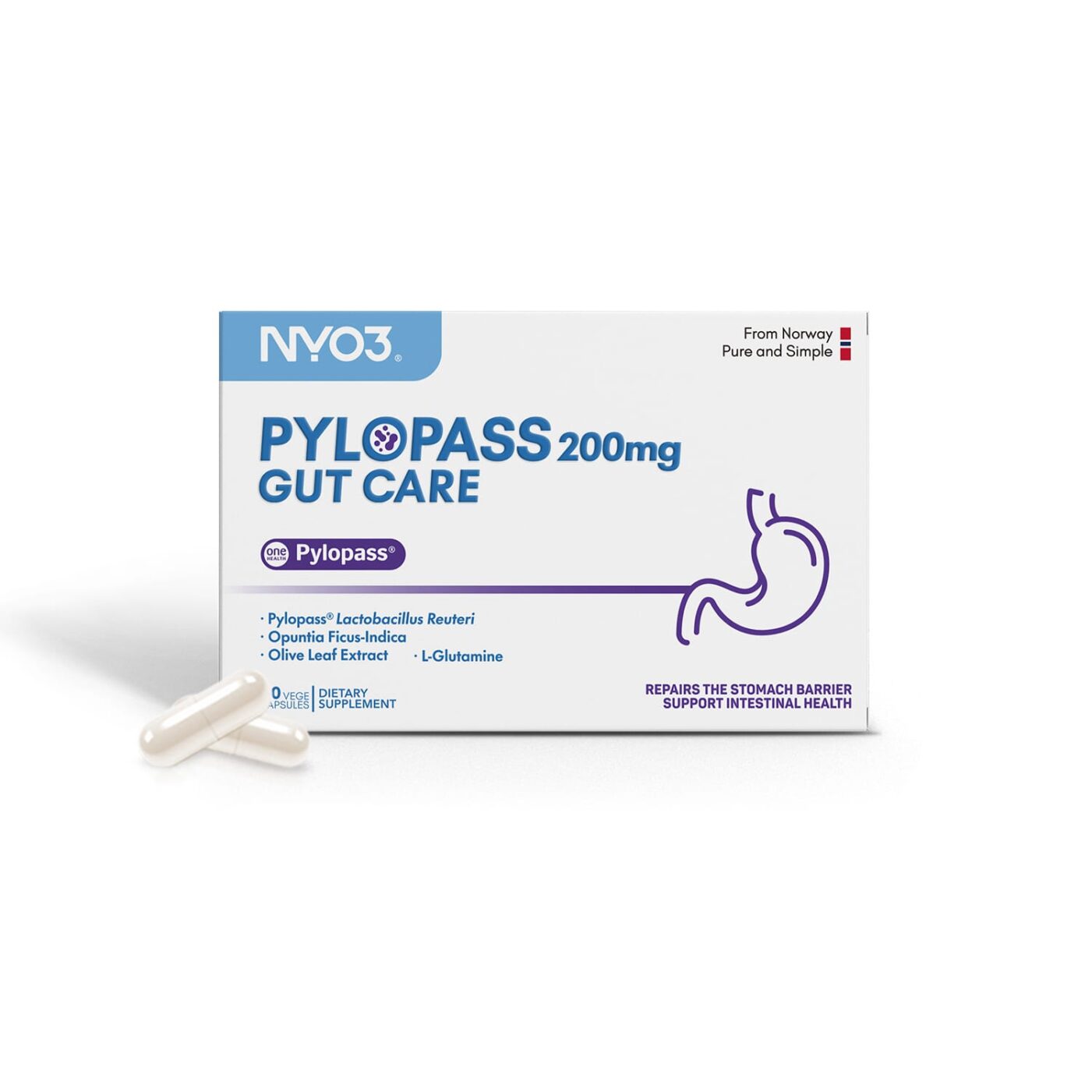 Buy Lactobacillus Reuteri Pylopass Softgels Online - NYO3®